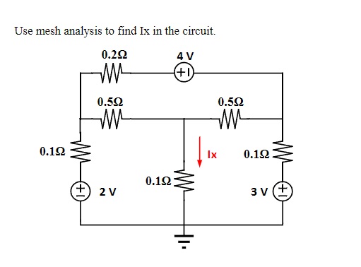 Solved Use mesh analysis to find Ix ﻿in the circuit. | Chegg.com
