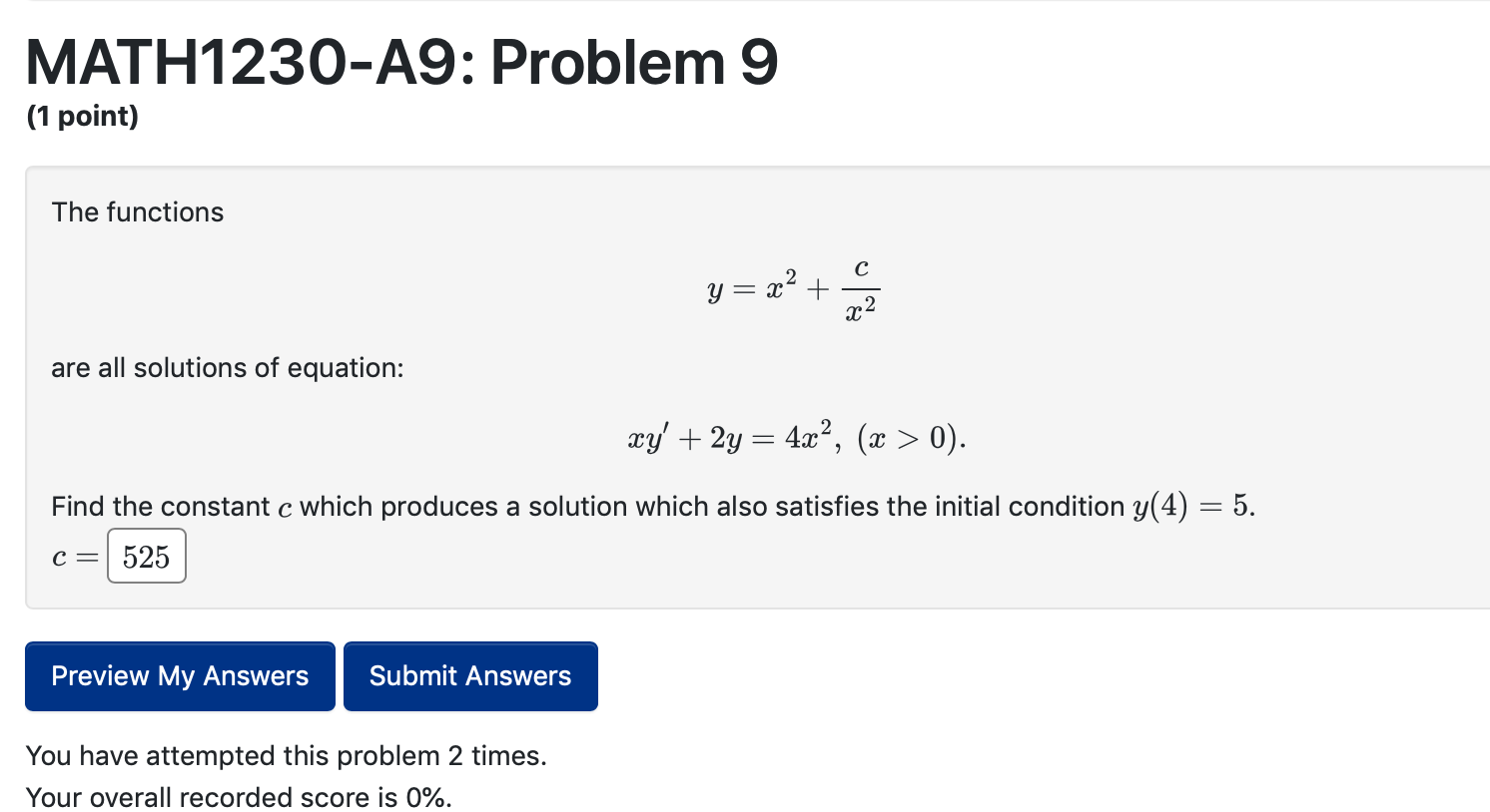 Solved The functions y=x2+x2c are all solutions of equation: | Chegg.com