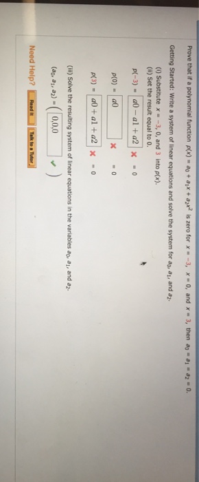 Solved Prove that if a polynomial function p(x)aa +ax2 is | Chegg.com