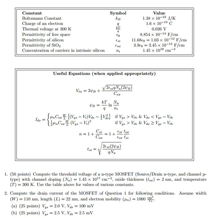 Solved Constant Boltzmann Constant Charge of an electron | Chegg.com