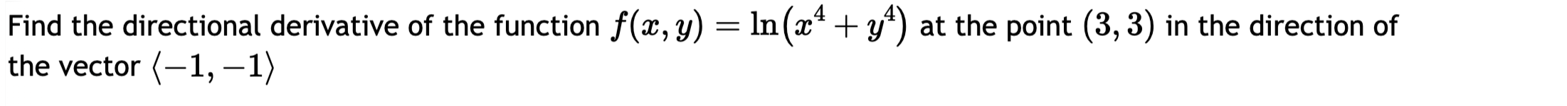 Solved Find the directional derivative of the function | Chegg.com