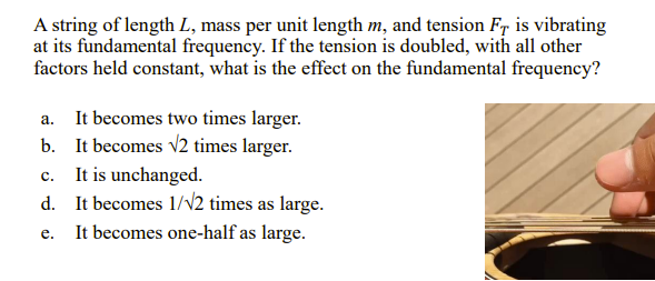 Solved A string of length L, mass per unit length m, and | Chegg.com