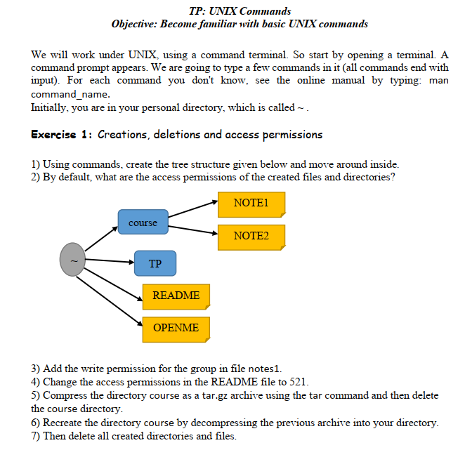 Solved Exercise 1: Online documentation Unix has an "online" | Chegg.com