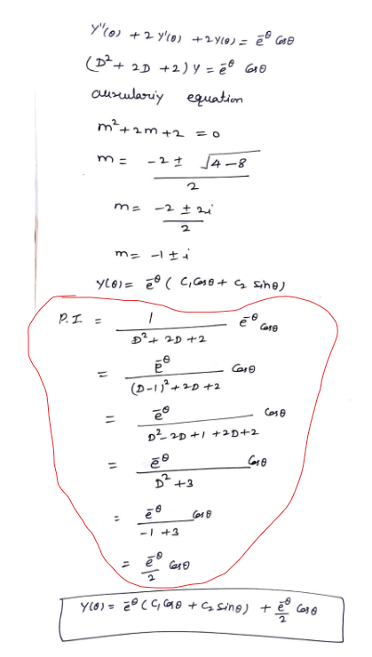Solved so i was figuring out how to solve non-homogeneous | Chegg.com