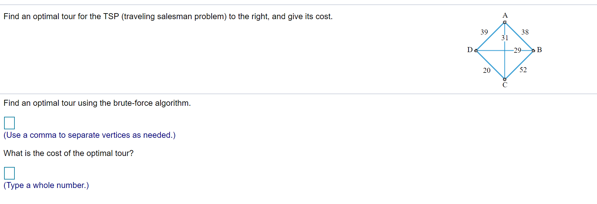Solved Find an optimal tour for the TSP (traveling salesman | Chegg.com