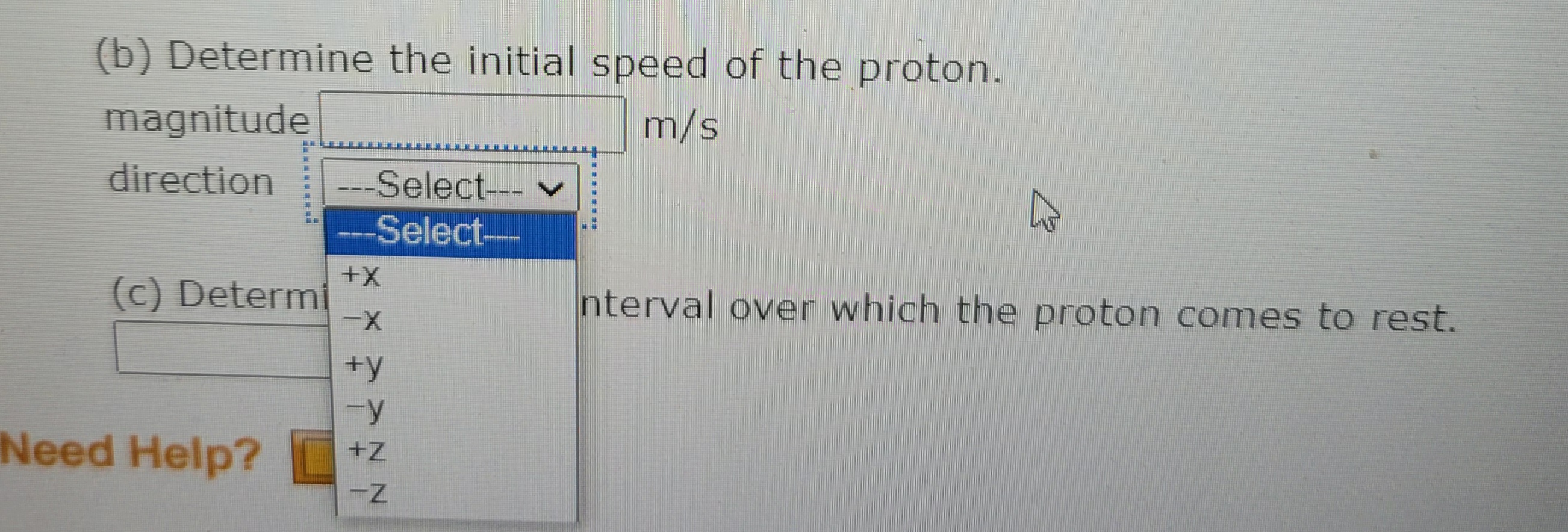 Solved A proton is projected in the positive x direction | Chegg.com