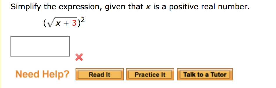 Solved Simplify the expression, given that x is a positive | Chegg.com