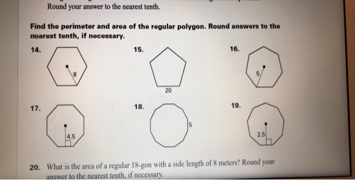 Solved Round your answer to the nearest tenth. Find the | Chegg.com
