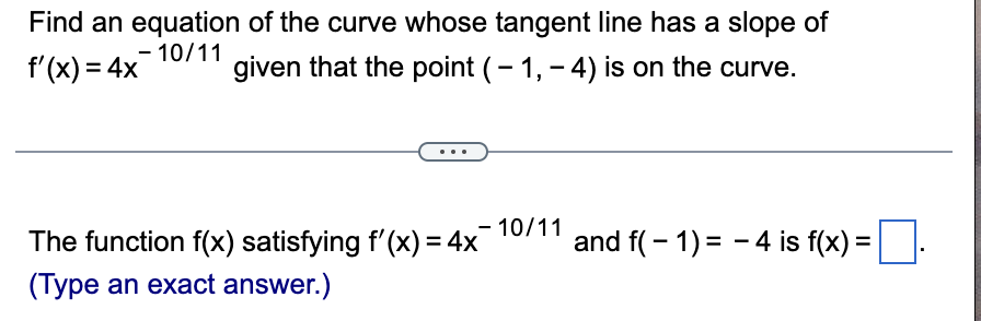 Solved Find an equation of the curve whose tangent line has | Chegg.com