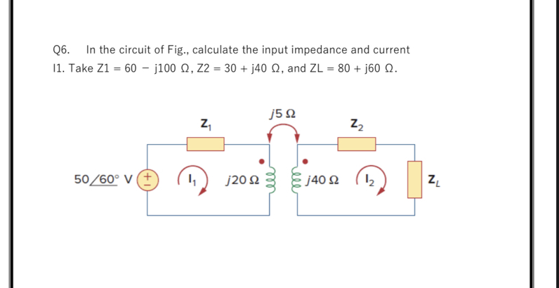 Solved Q6. In the circuit of Fig., calculate the input | Chegg.com