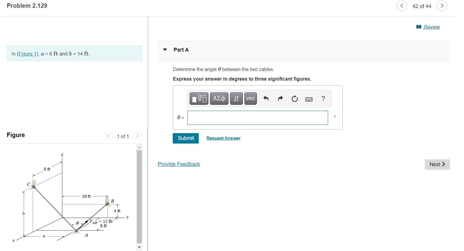 Solved Problem 2.129 42 of 44 II Review Part A In (Figure | Chegg.com