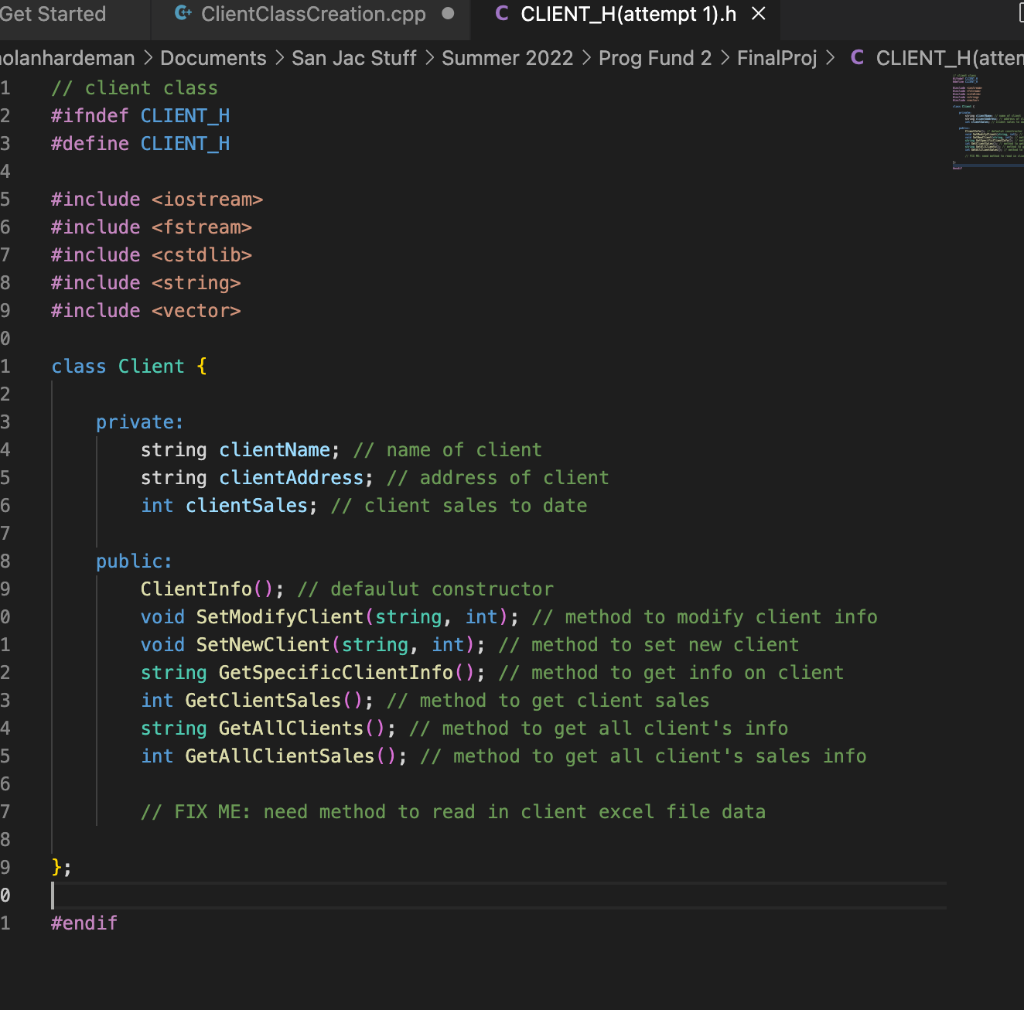 Solved Hello - I am trying to develop 2 classes in C++ for a | Chegg.com