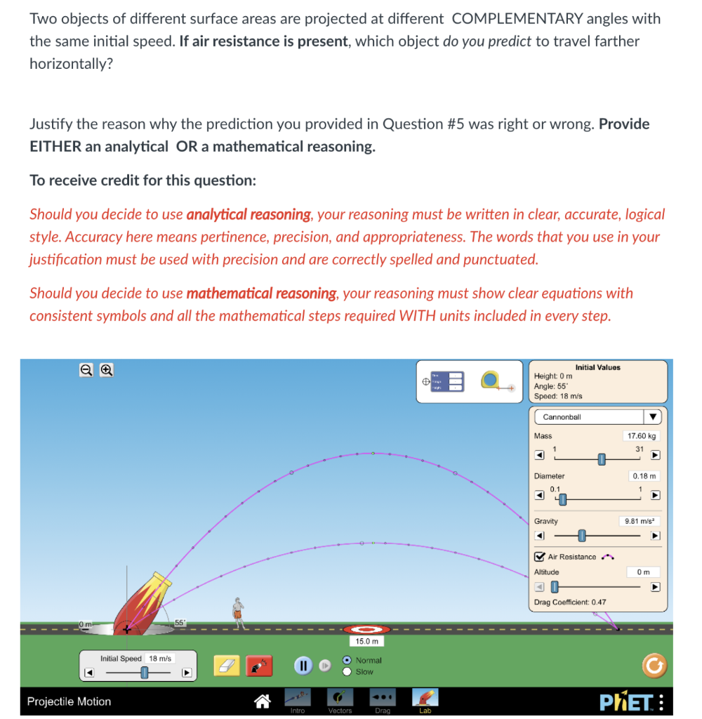 Solved Two objects of different surface areas are projected | Chegg.com