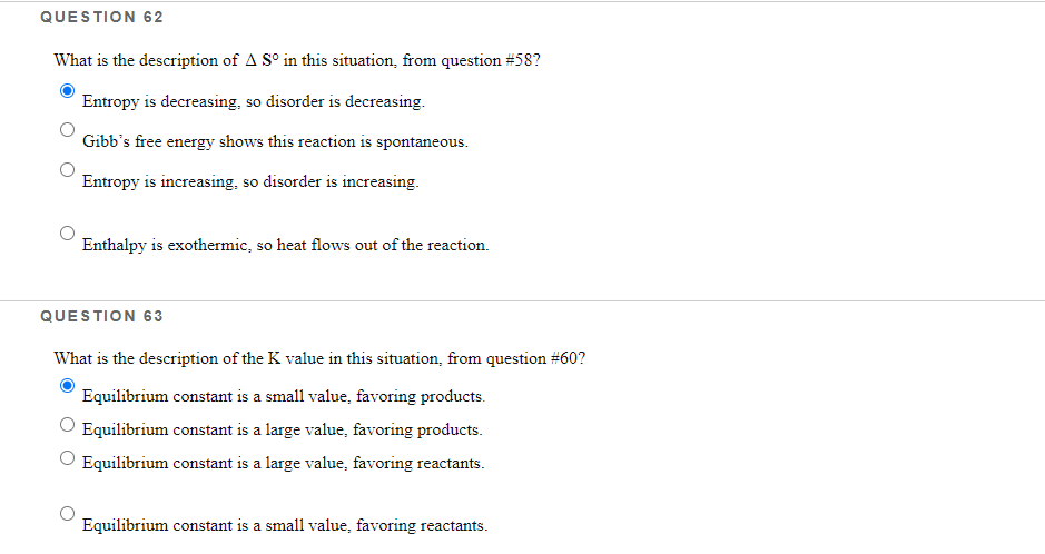 Solved QUESTION 58 2NaHCO3( s)↔Na2CO3( s)+CO2( g)+H2O(g) at | Chegg.com