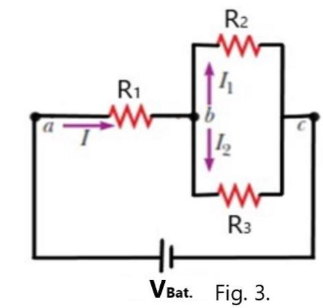 Solved R2 w R1 w a |12 WW R3 VBat. Fig. 3. | Chegg.com