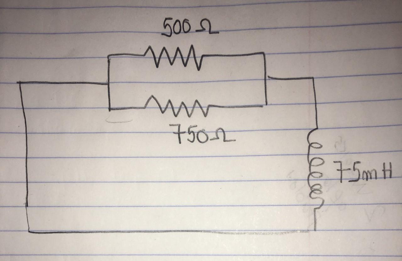 Solved At t=0s, the current in the circuit in the Figure 1 | Chegg.com