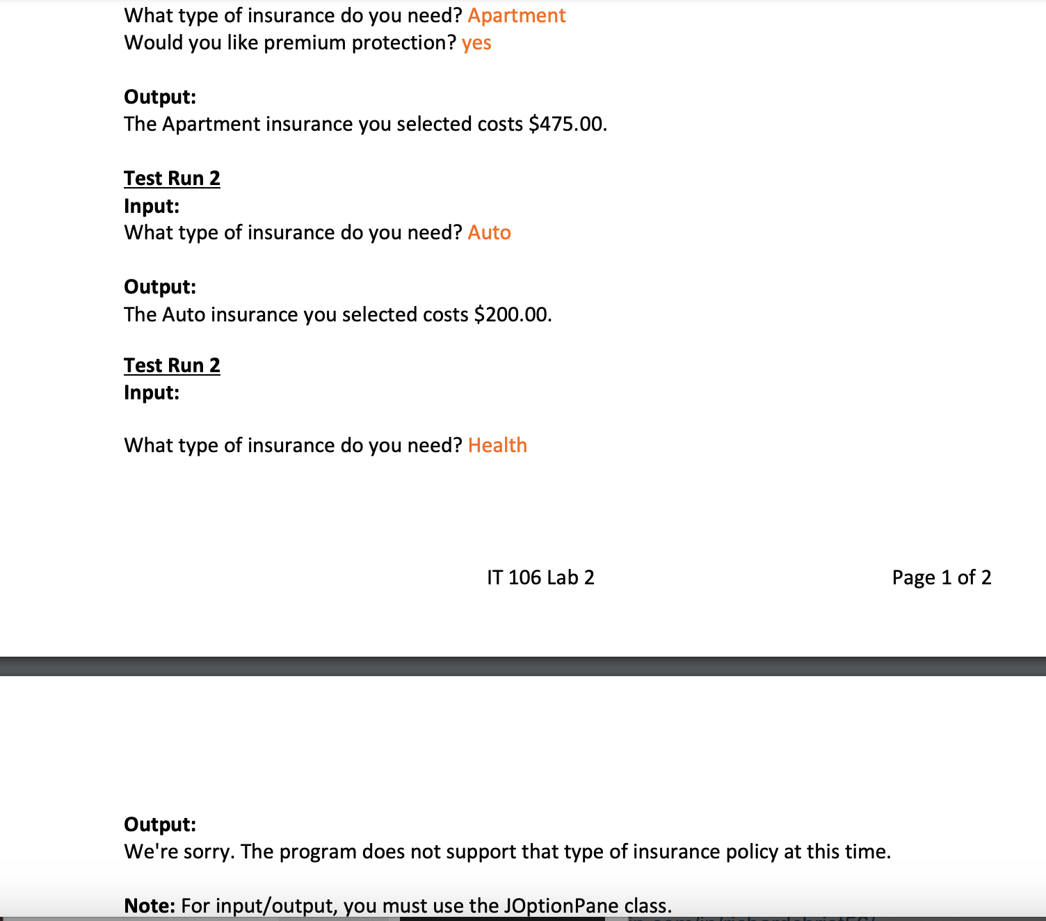 Solved Problem Specification: IST Insurance Brokers, Inc. | Chegg.com