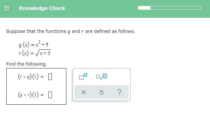 Solved Knowledge Check Suppose that the functions q and r | Chegg.com