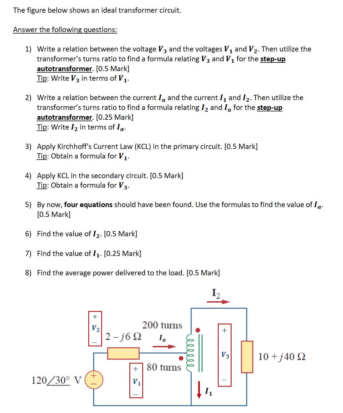 Solved The figure below shows an ideal transformer circuit. | Chegg.com