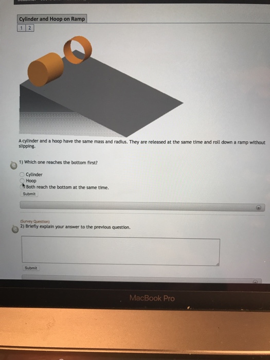 Solved Cylinder and Hoop on Ramp A ylinder and a hoop have | Chegg.com