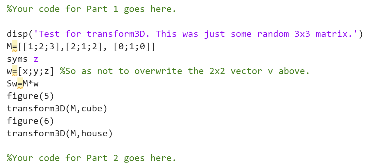 - Part 1: 2D Transformations from R2 to R2. 1. | Chegg.com