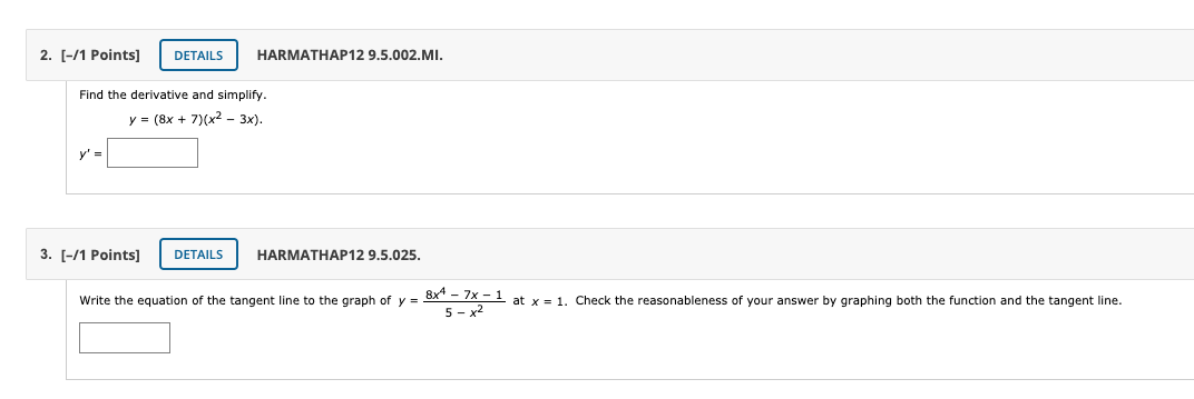 Solved 2. (-/1 Points] DETAILS HARMATHAP12 9.5.002.MI. Find | Chegg.com