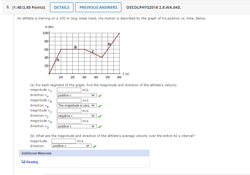 Solved An athlete is training on a \\( 100 \\mathrm{~m} \\) | Chegg.com