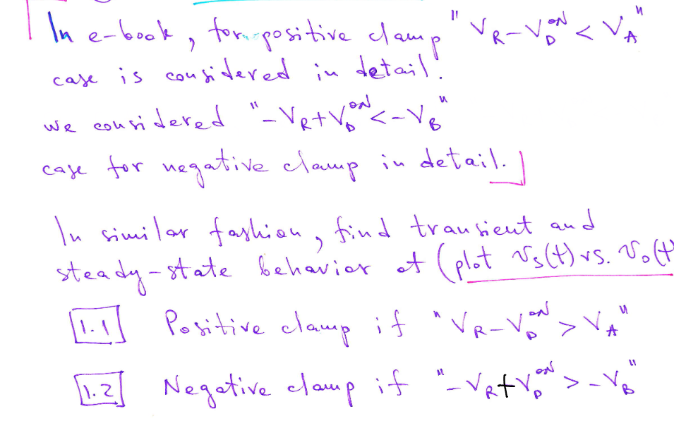 Solved In e-book, formpositive clamp "V VR−VD | Chegg.com