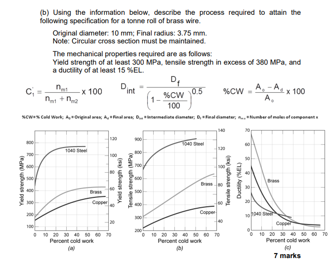 Solved (b) Using the information below, describe the process | Chegg.com