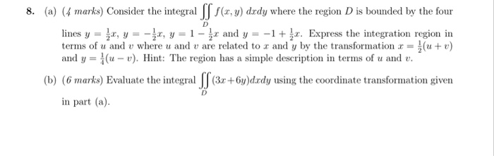 Solved Consider the integral integral integral_D f(x, y) | Chegg.com