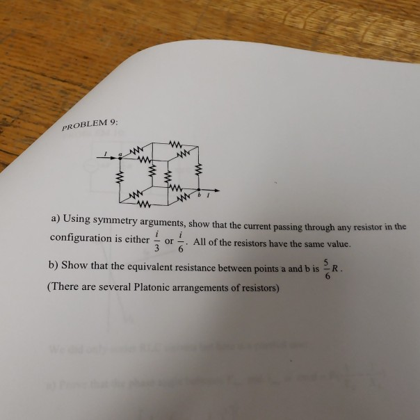 Solved PROBLEM 9; a) Using symmetry arguments, show that the | Chegg.com