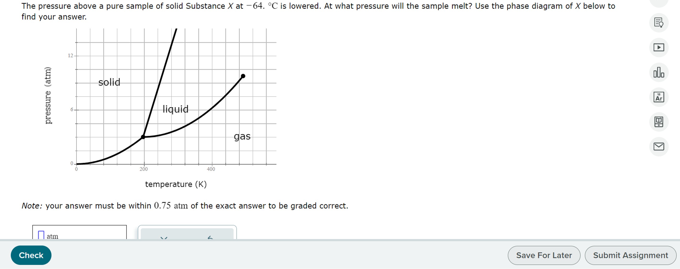 Solved The pressure above a pure sample of solid Substance X | Chegg.com