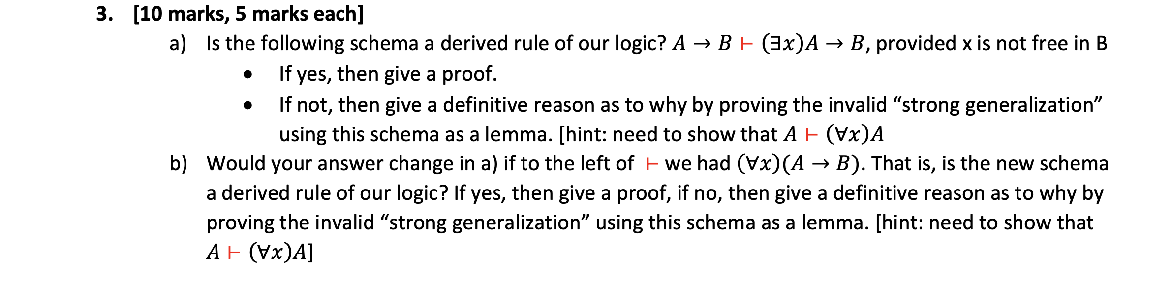 Solved [10 marks, 5 marks each] a) Is the following schema a | Chegg.com