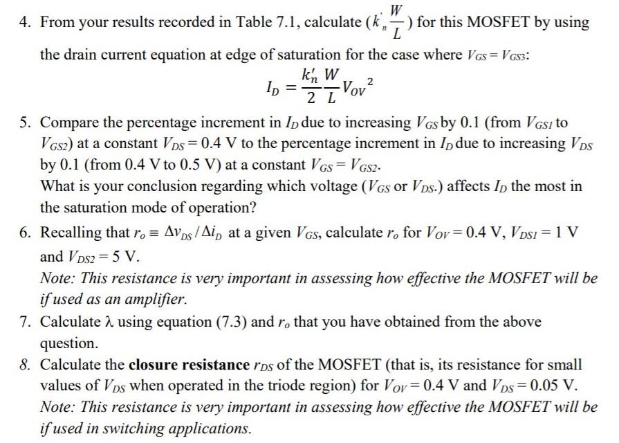 Solved 3,5 3.4 Vasi = Vi+ 0.2 V (Vov=0.2) Vos VRD ID (V) (V) | Chegg.com
