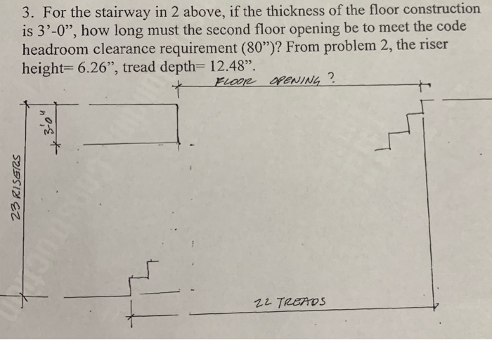 Solved 3. For the stairway in 2 above, if the thickness of | Chegg.com