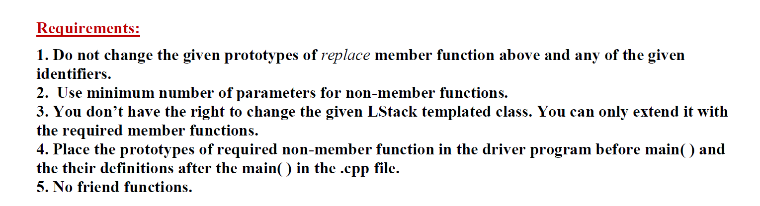 Solved Use The Templated Class Lstackh Cpp In Lecture 9 