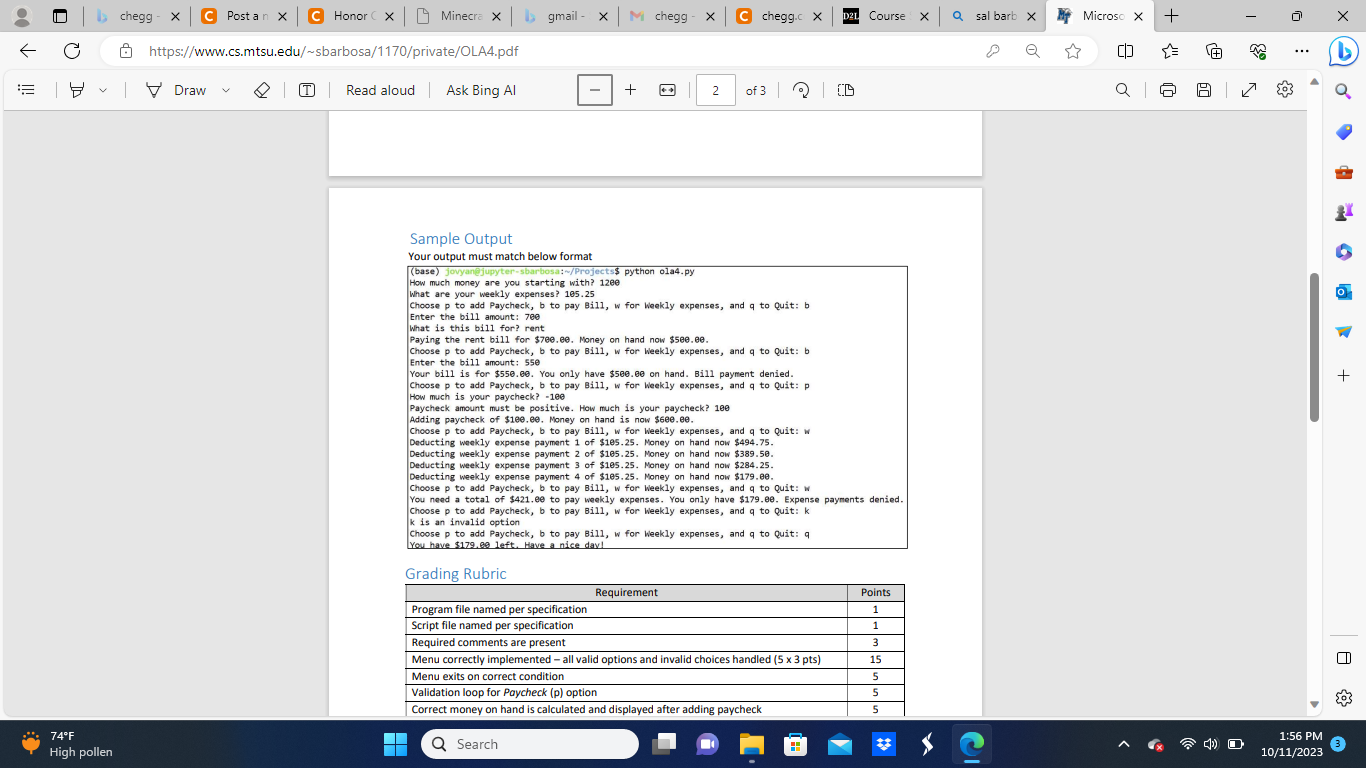 Solved Lab description For this lab, you will simulate a | Chegg.com