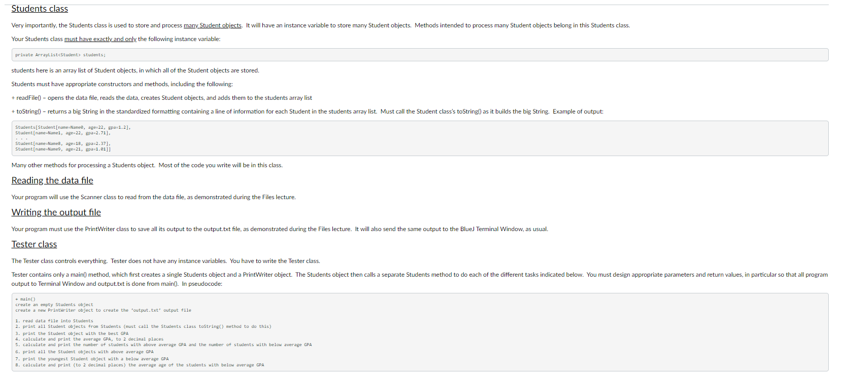 Solved Purpose is to practice using file input and output, | Chegg.com