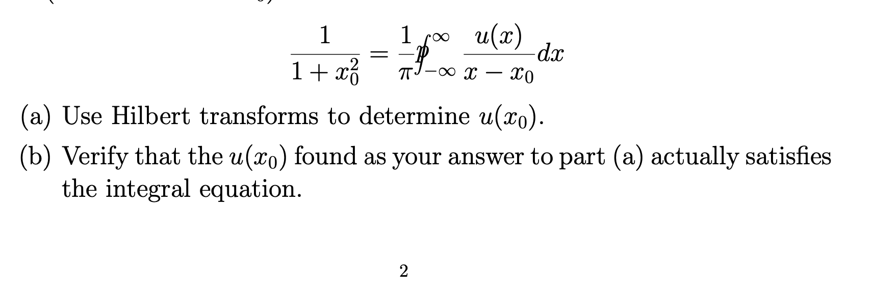 Hilbert transform: As alternative to Fourier, | Chegg.com