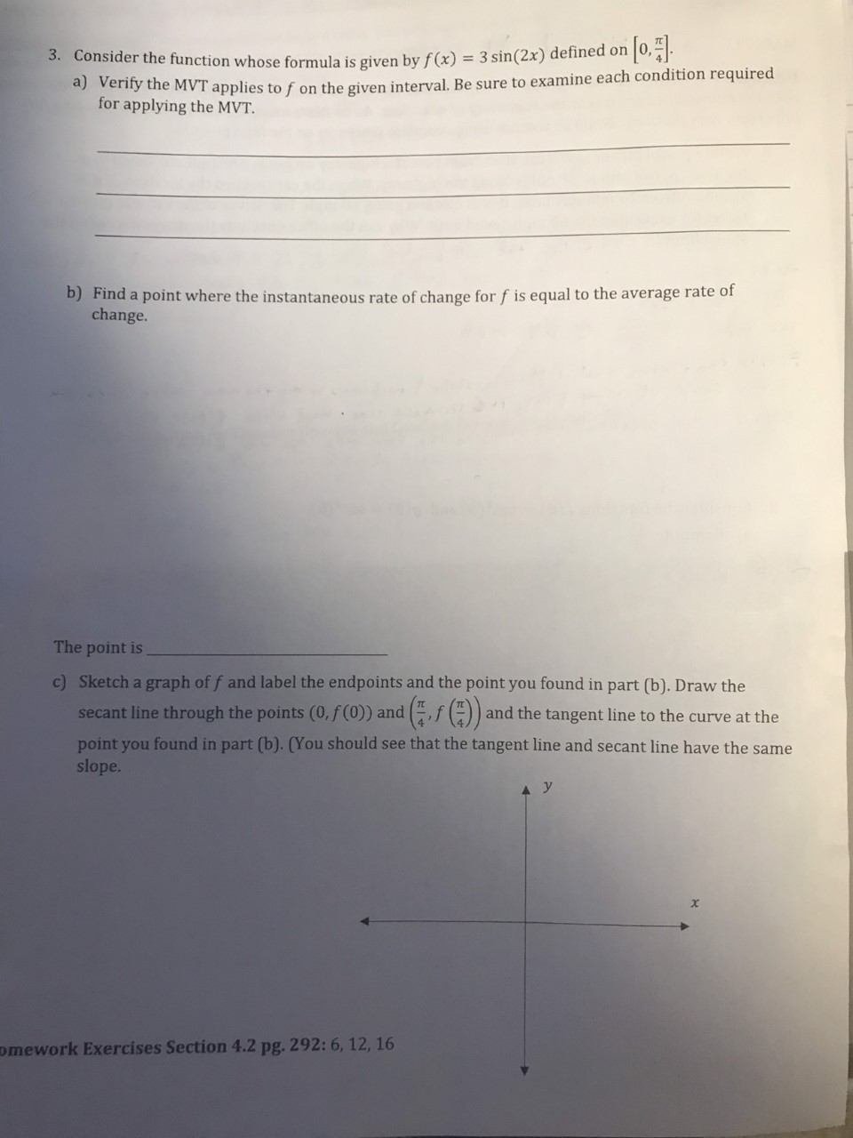 Solved 3. Consider the function whose formula is given by | Chegg.com