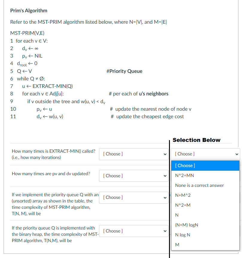 Solved Prim's Algorithm Refer to the MST-PRIM algorithm | Chegg.com