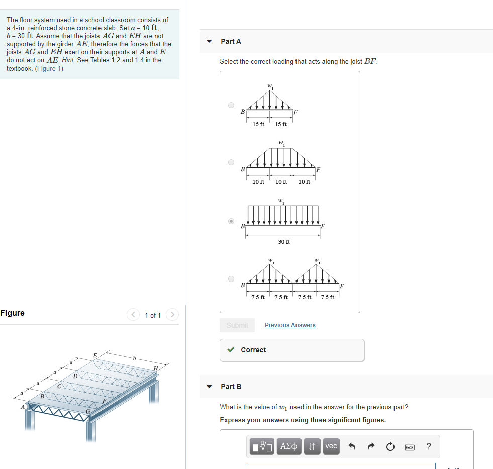 Solved The floor system used in a school classroom consists | Chegg.com
