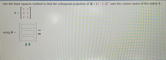 Solved Use the least squares method to find the orthogonal | Chegg.com