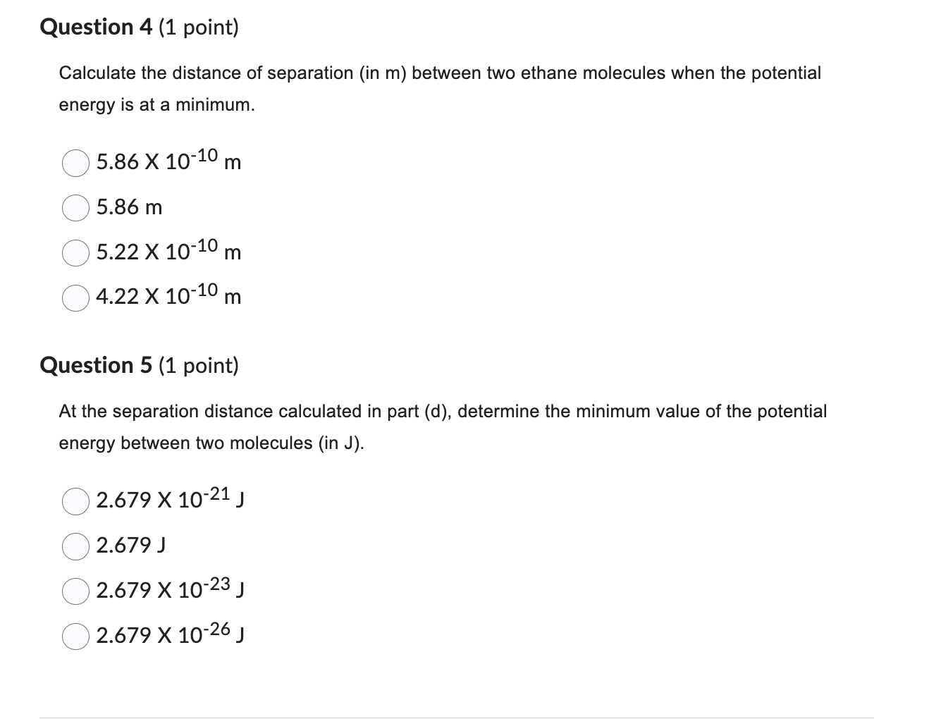 Solved At -185°C and 1 atm ethane (MW = 30.07 g/mol) exists | Chegg.com