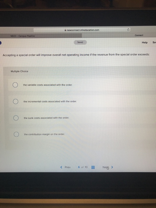 Solved Connect Saved Help Sa Accepting a special arder will | Chegg.com Solved Connect Saved Help Sa Accepting a special arder will | Chegg.com