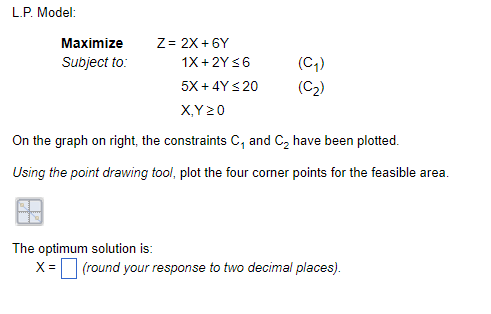 Solved L.P. Model: On the graph on right, the constraints C1 | Chegg.com