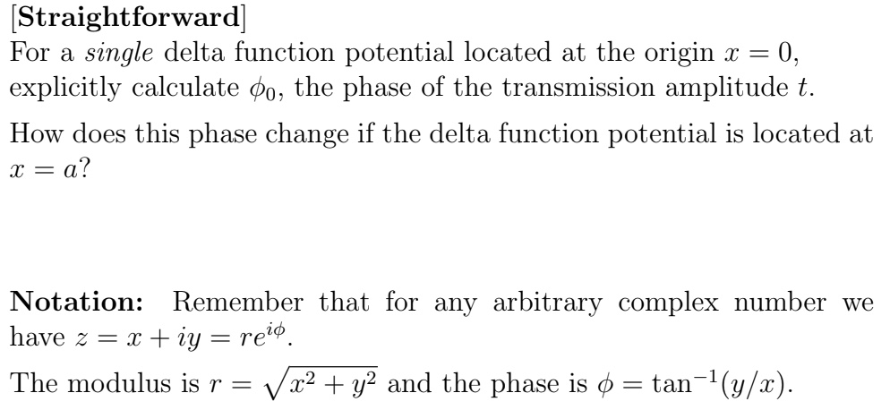Solved [Straightforward] For a single delta function | Chegg.com