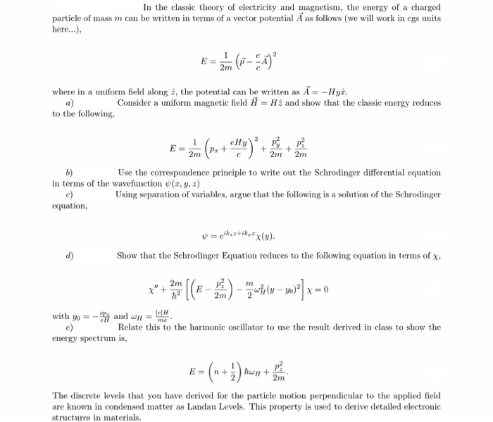 Solved In the classic theory of electricity and magnetism, | Chegg.com
