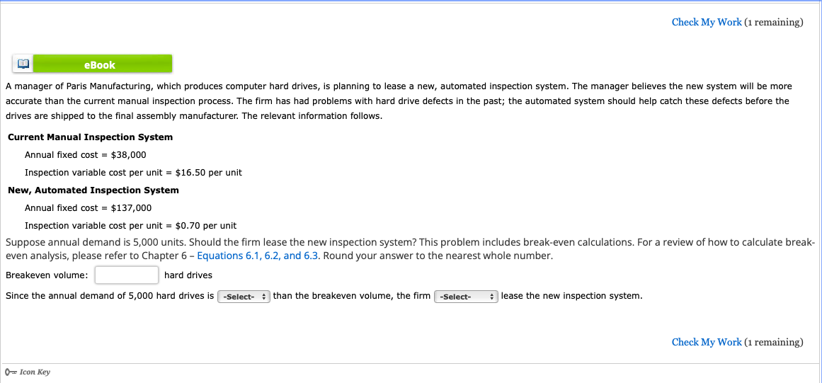 Solved A manager of Paris Manufacturing, which produces | Chegg.com