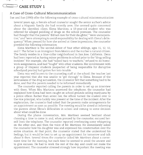 Solved What was the problem with how the school counselor | Chegg.com